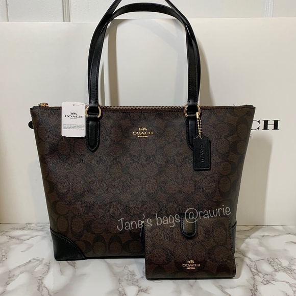 Coach | Bags | New Coach Signature Tote Matching Wallet Set | Poshmark